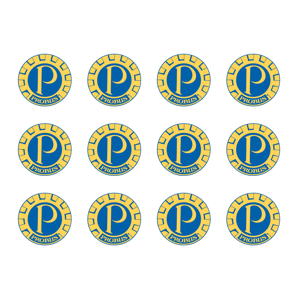 Probus Logo 45mm A5 Sticker Sheet – Probus Regalia