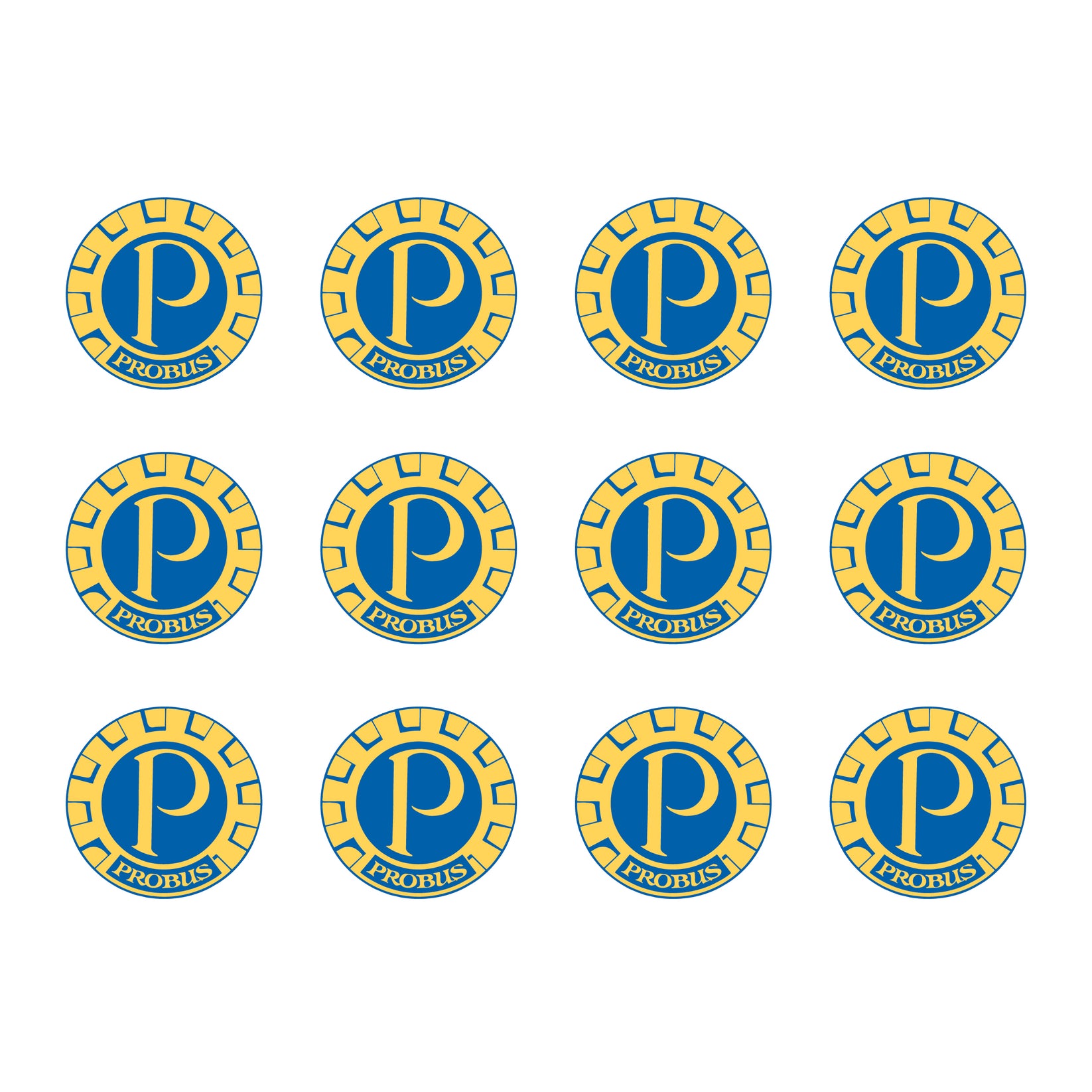 Probus Logo 45mm A5 Sticker Sheet – Probus Regalia