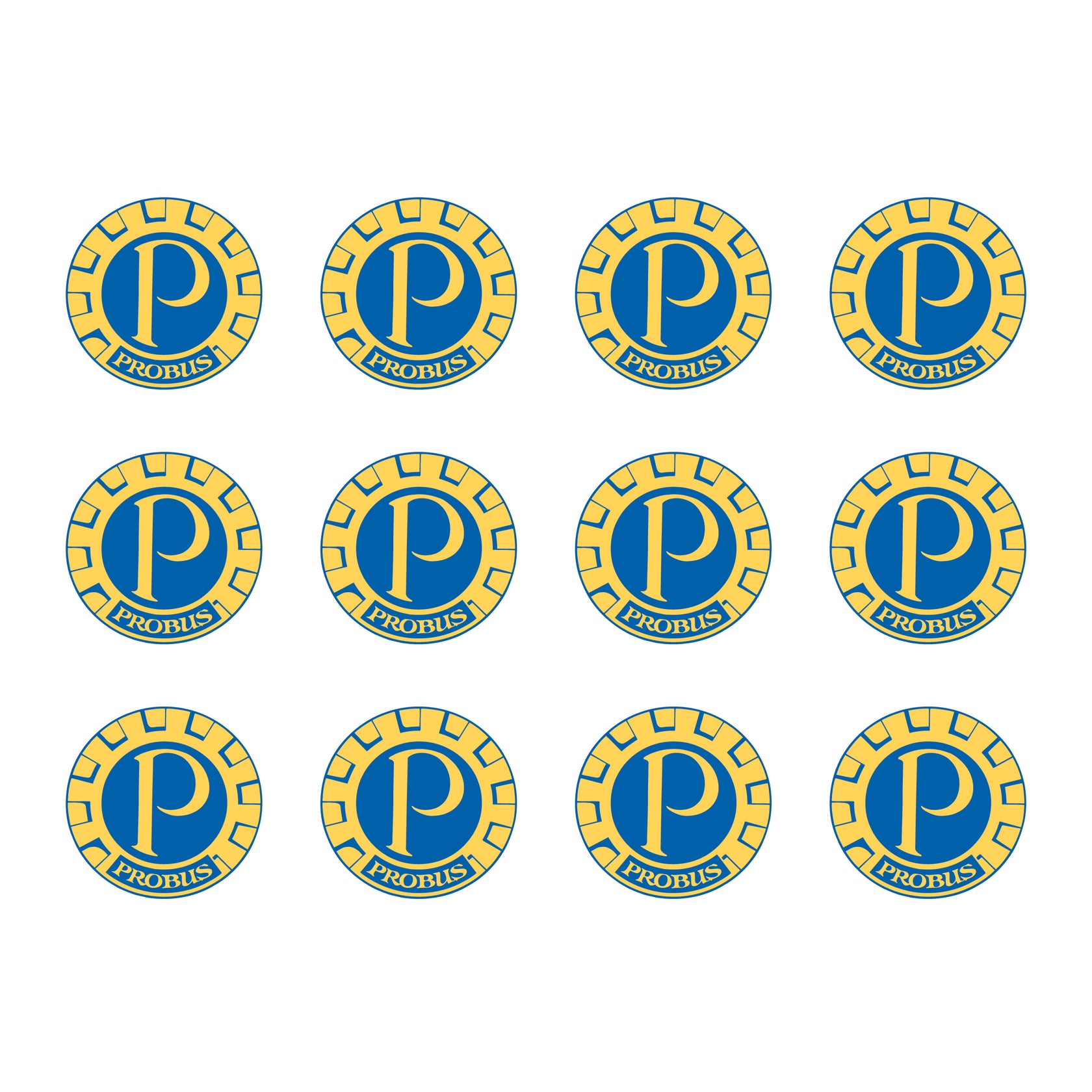 Probus Logo 45mm A5 Sticker Sheet – Probus Regalia