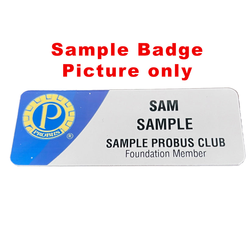Probus Name Badge Pin Back – Probus Regalia
