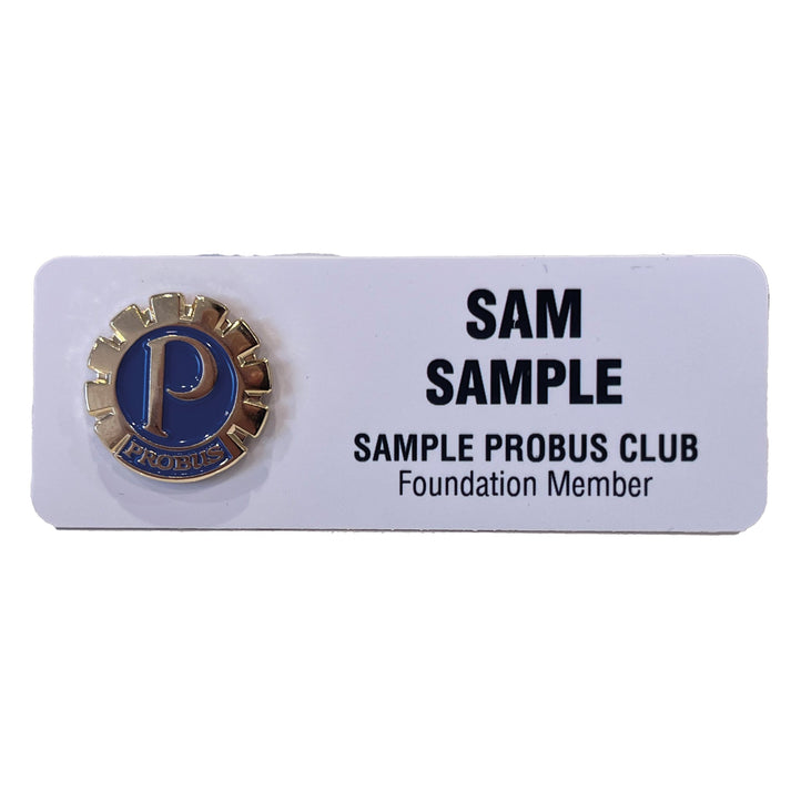 3D Emblem Probus Name Badge Dual Clip Back – Probus Regalia