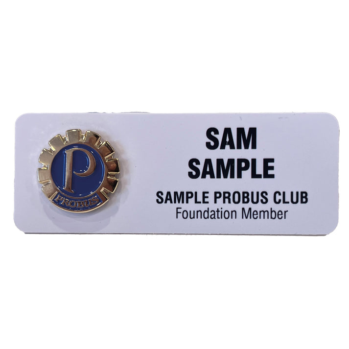 3D Emblem Probus Name Badge Pin Back – Probus Regalia