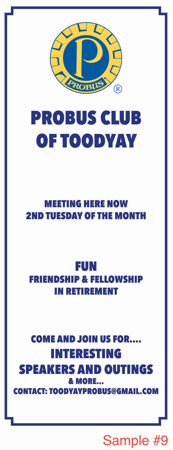 Probus Standard Pull Up Banner – Probus Regalia